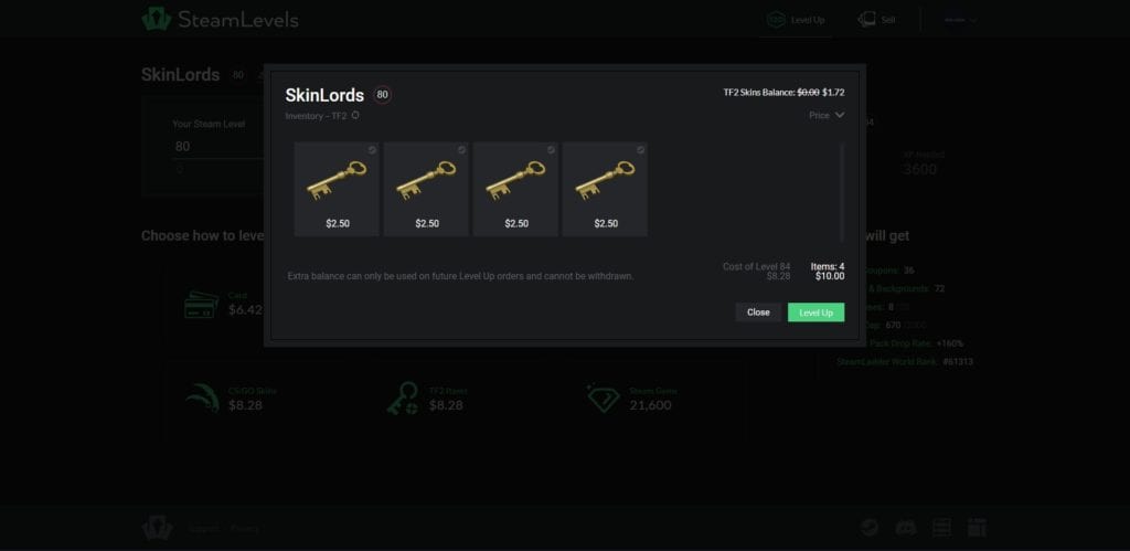 SteamLevels Review in 2023 | Honest Rating | All Features