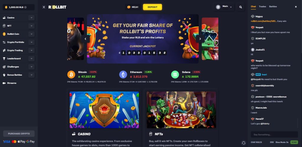 Rollbit Review 2022 | Features | Rating | Promo Code