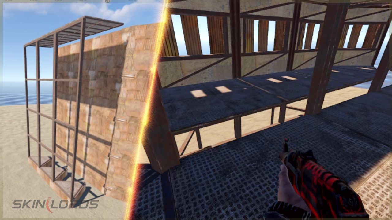 How to Add Wide Gap Peekdowns to a Rust Base - SkinLords