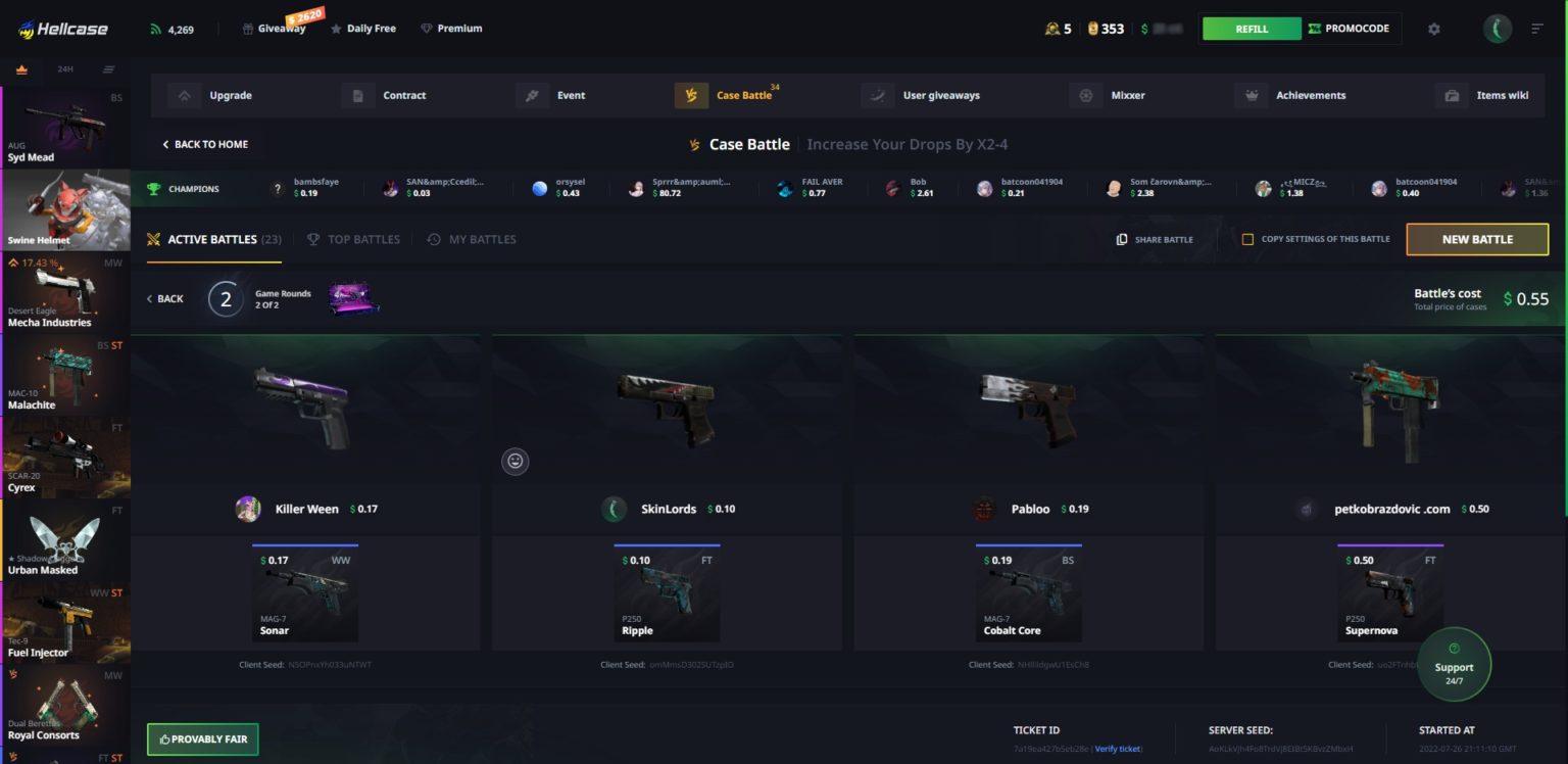 Hellcase Review 2023 | Features | Rating | Free Bonus Code