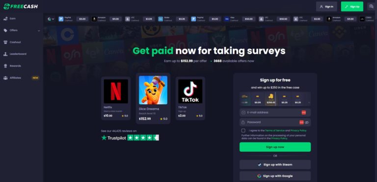 FreeCash.com Review 2025 | Honest Ratings | Free Sign-up Bonus