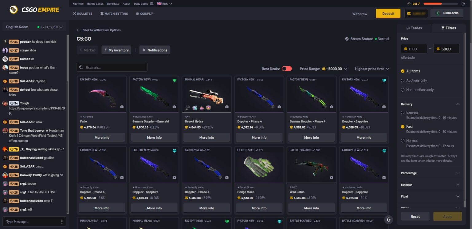 CSGOEmpire Review in 2023 | Games | Ratings | Free Case Code