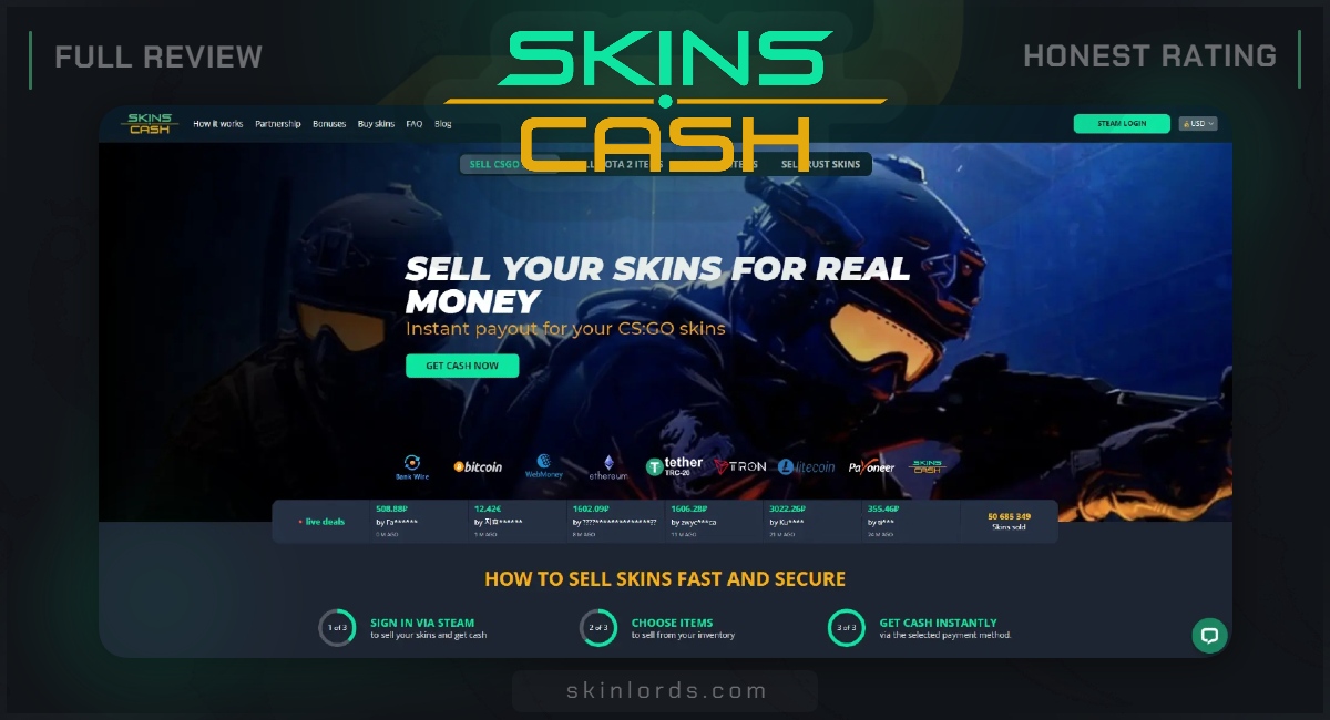 Skins.Cash Review (2025) | Honest Rating | Free Bonus