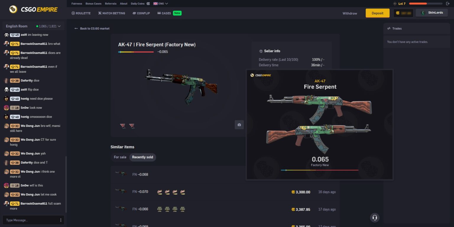 CSGOEmpire Review in 2024 | Games | Ratings | Free Case Code